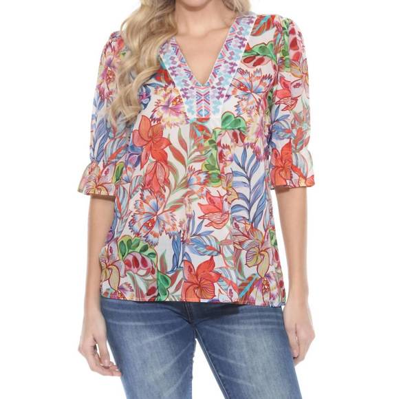 Johnny Was | Tops | New Johnny Was Easy Field Bouse In Biarritz | Poshmark